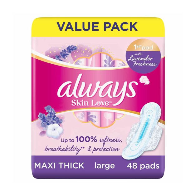 Always Skin Love Pads Thick & Large 48 Pieces
