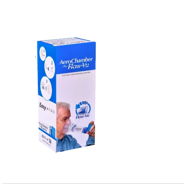 AeroChamber Plus Flow-Vu ADULT LARGE MASK ( Blue )