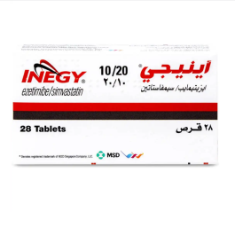 Inegy 20 Mg/10 Mg 28 Tablets