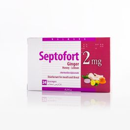 SEPTOFORT GINGER,HONEY&LEMON 2 MG 24 LOZENGES