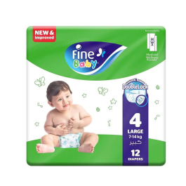 Fine Baby Diapers Size 4 large 12 Diaper