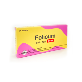 Folicum 5 Mg 20 Tablets