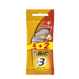 BIC 3 Sensitive Razor (Pack of 6)